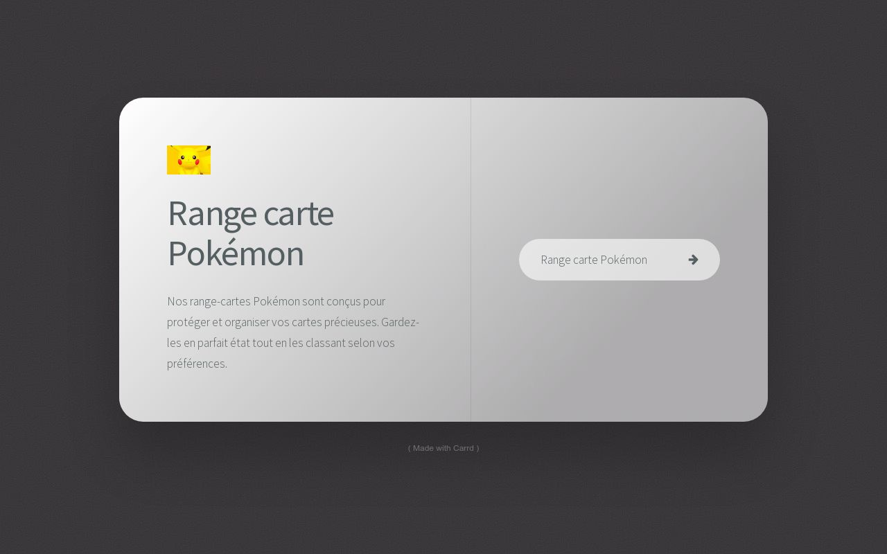 Range carte Pokémon